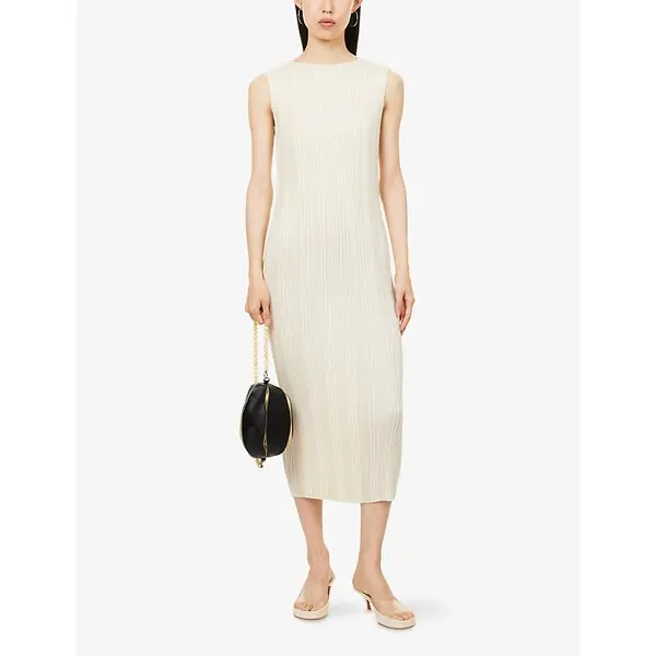 Issey Miyake Sleeveless Knitted Midi Dress