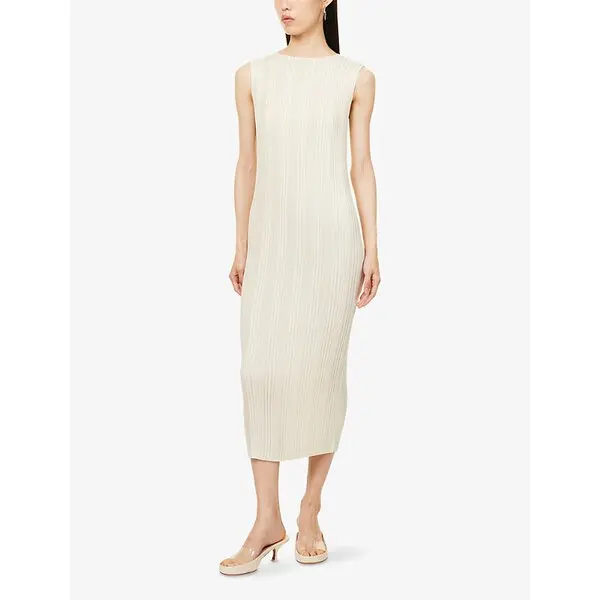 Issey Miyake Sleeveless Knitted Midi Dress