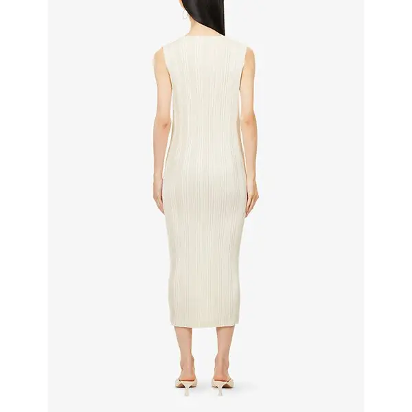 Issey Miyake Sleeveless Knitted Midi Dress