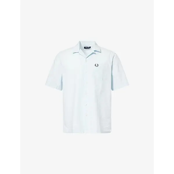 Fred Perry Revere-collar Cotton Seersucker Shirt