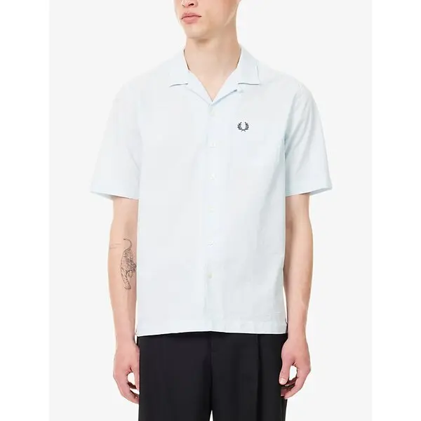 Fred Perry Revere-collar Cotton Seersucker Shirt