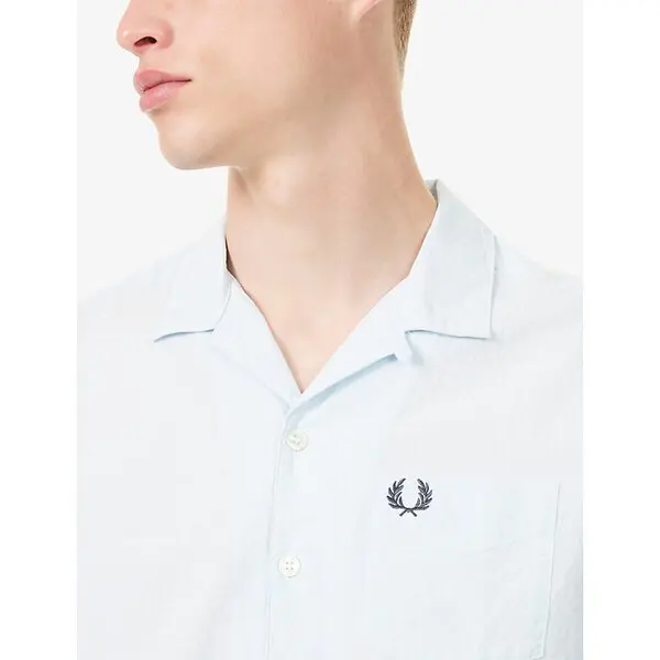 Fred Perry Revere-collar Cotton Seersucker Shirt