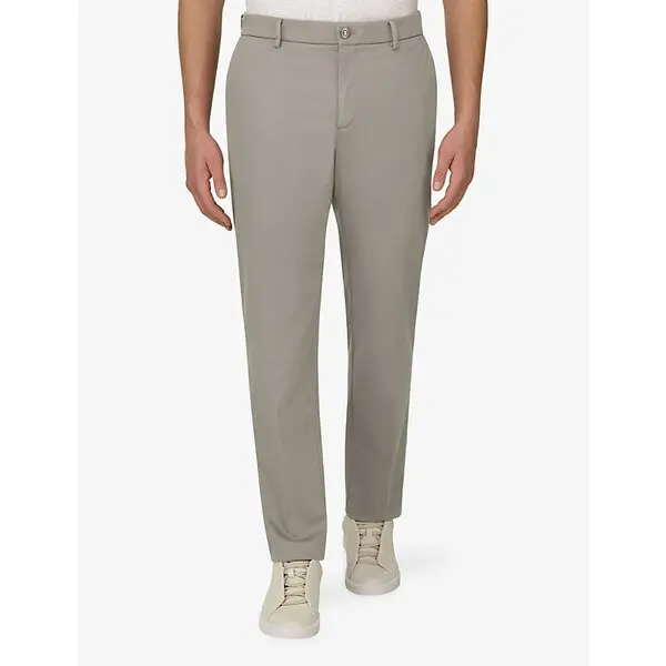 Boggi Milano Stretch Cotton-blend Trousers - Light Green