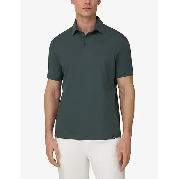 Boggi Milano Regular-fit Stretch Pima Cotton Polo Shirt - Green