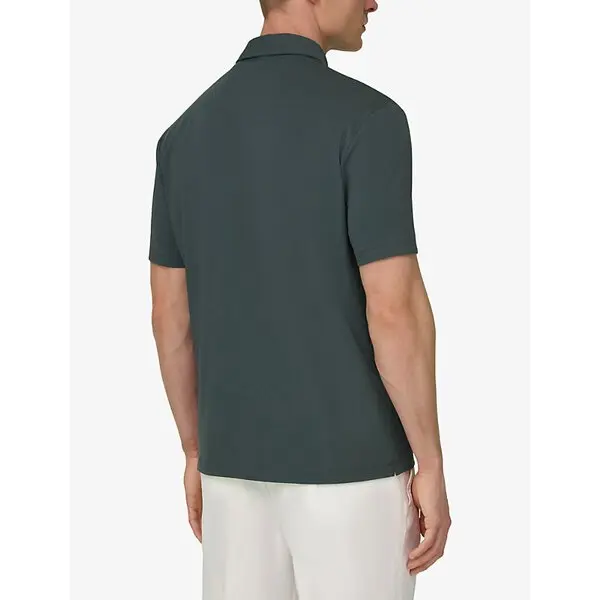 Boggi Milano Regular-fit Stretch Pima Cotton Polo Shirt - Green