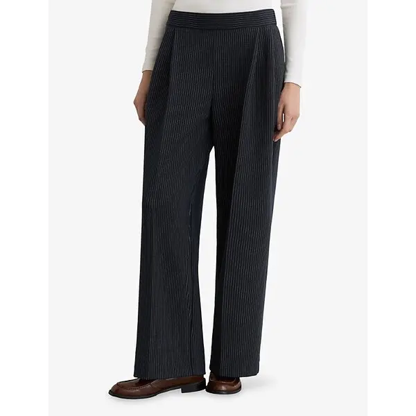 REISS Remi Pinstriped Stretch-woven Jogging Bottoms