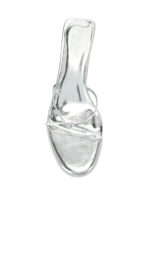 Femme La Maeve Metallic Slipper - Metallic Silver