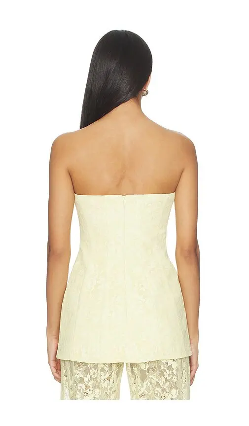 Amanda Uprichard Strapless Lace Tunic - Yellow