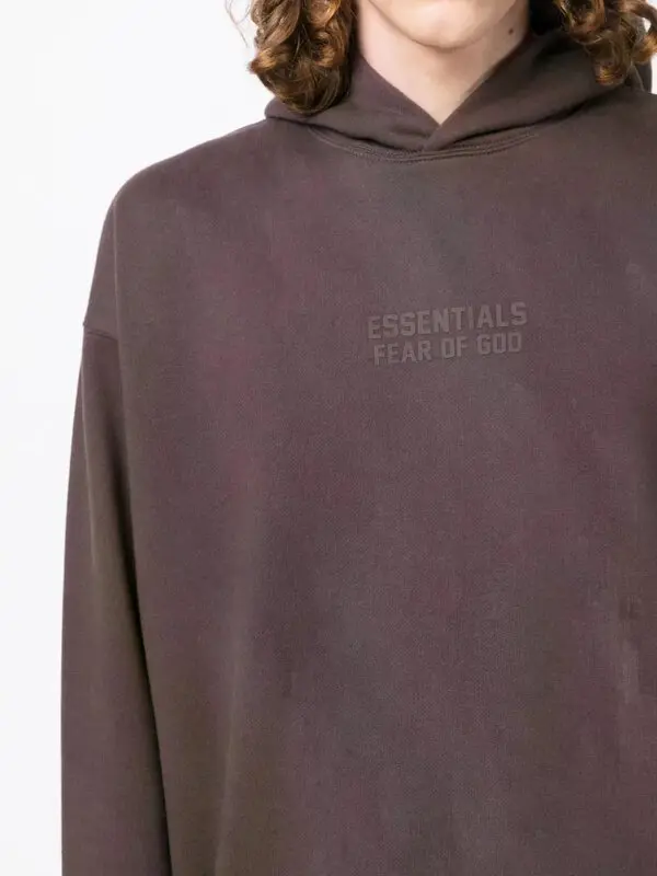 Fear Of God Logo Print Hoodie