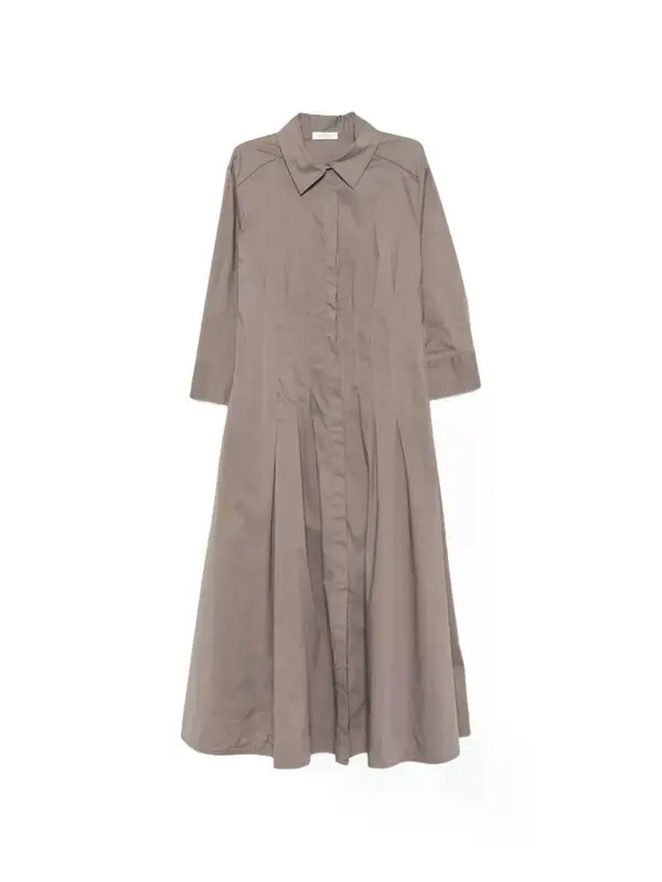 PANICALE Pleated Mini Shirt Dress