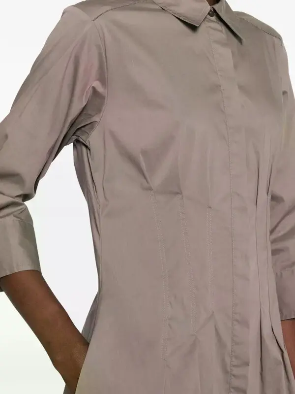 PANICALE Pleated Mini Shirt Dress