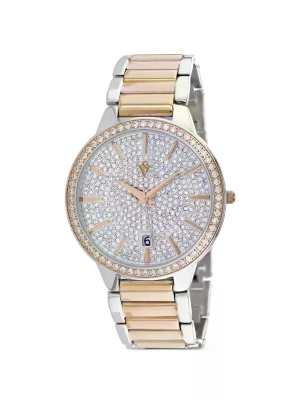 CHRISTIAN VAN SANT Alessia 38mm Crystal-embellished Two-tone Watch - Silver