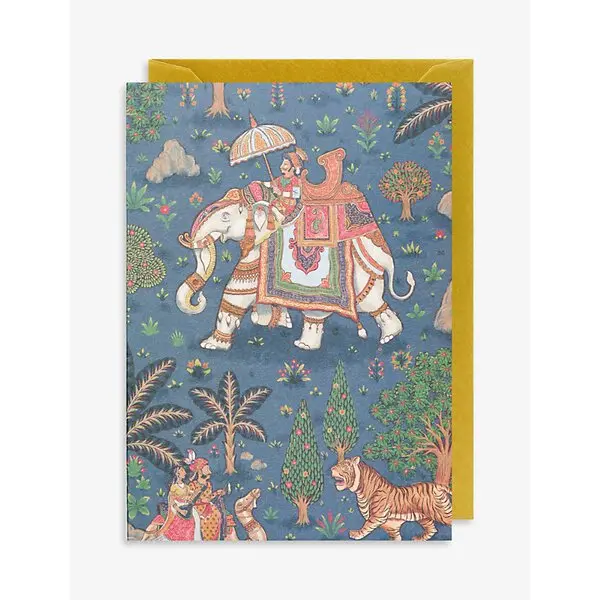LAGOM Jaipur Midnight Greetings Card 10.9cm X 15.5cm - One-color