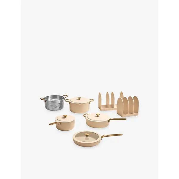 OUR PLACE Essentials 11-piece Aluminium Cookware Set - Cream