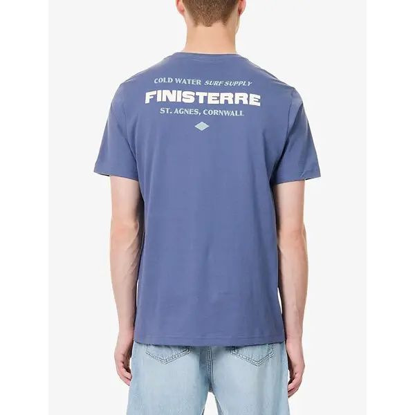 FINISTERRE Letterpress Logo-print Cotton T-shirt - Galactic