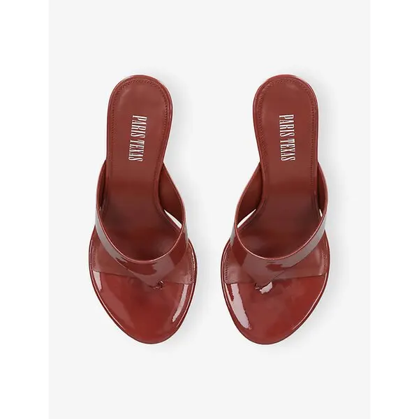 Paris Texas Lidia Thong 70 Leather Mules - Pink