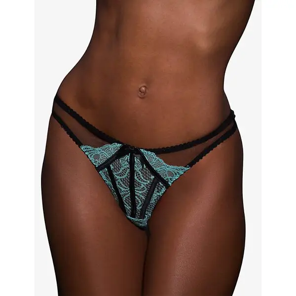 Agent Provocateur Rozlyn Trixie Mesh And Lace Thong