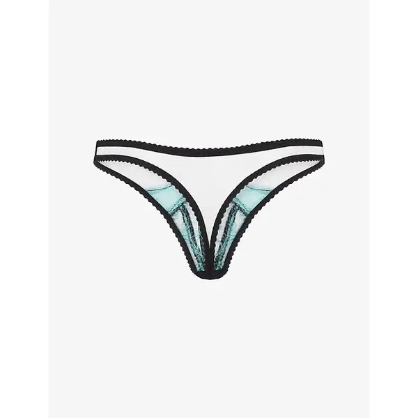 Agent Provocateur Rozlyn Trixie Mesh And Lace Thong