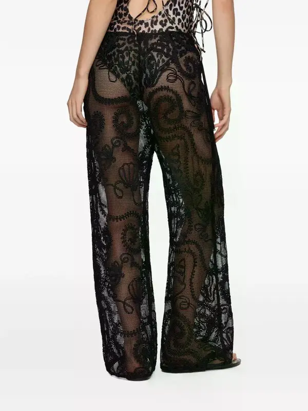 GANNI Patterned Net Trousers