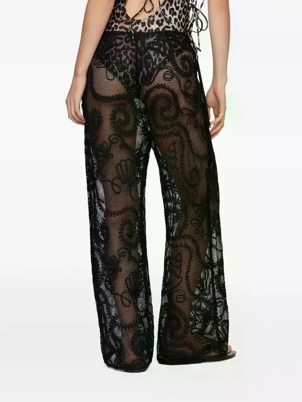 GANNI Patterned Net Trousers