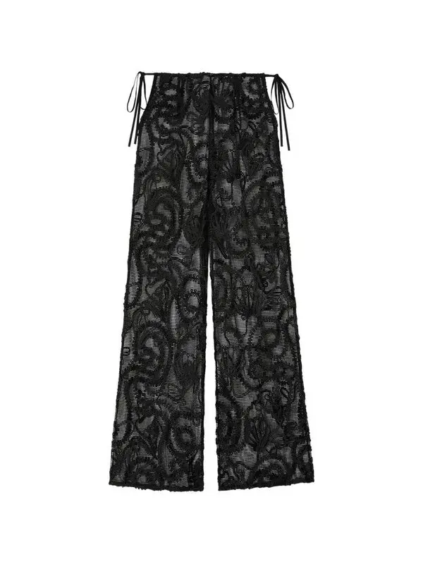 GANNI Patterned Net Trousers