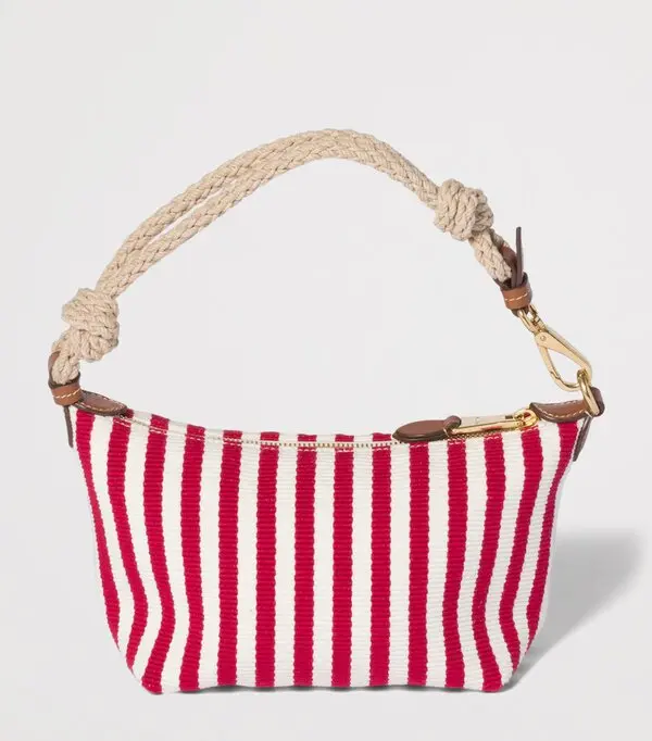 Miu Miu Cotton Stripe Pouch Bag
