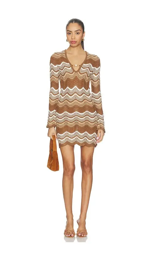 CAPITTANA Sandra Mini Dress In . Also - Brown