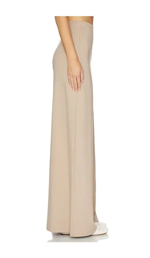 RIPLEY RADER Ponte Knit Wide Leg Trousers - Tan