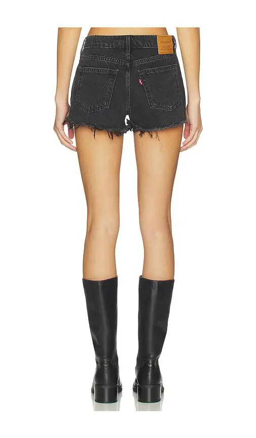 LEVI'S Low Rise Denim Shorts With Raw Edge Hem