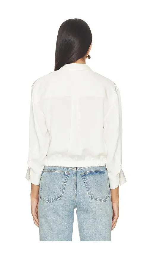 Theory Quarter Sleeve Cropped Shirt