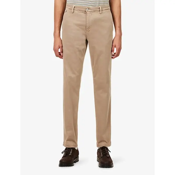 REPLAY Benni Straight-leg Stretch-cotton Chinos - Sand