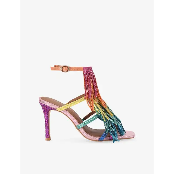Kurt Geiger Fringe Embellished Heeled Sandals - Mult/other
