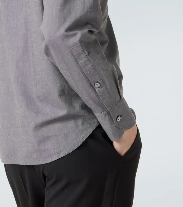 STOFFA Cotton And Silk Shirt - Grey