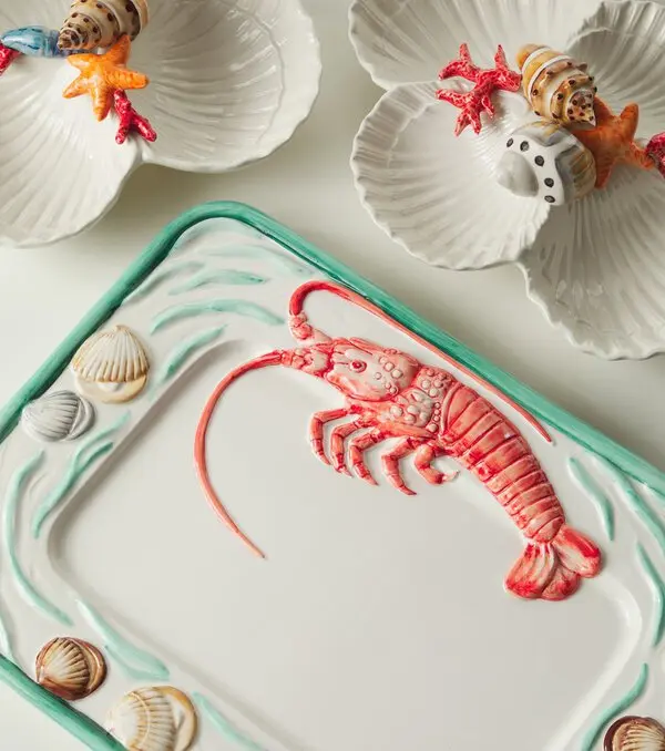 LES-OTTOMANS Menagerie D'ete Ceramic Tray