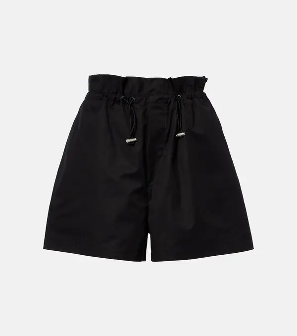 AGOLDE Lydia Cotton-blend Shorts In /grizzly - Black