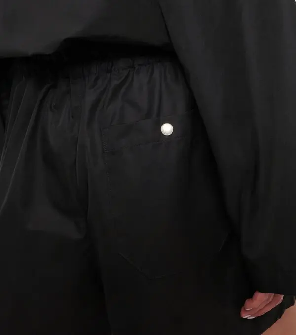 AGOLDE Lydia Cotton-blend Shorts In /grizzly - Black