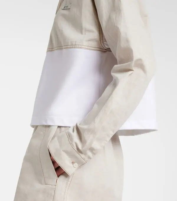 Prada Cotton And Linen Polo Shirt