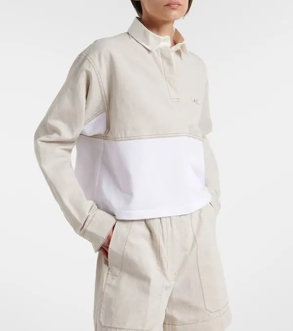 Prada Cotton And Linen Polo Shirt