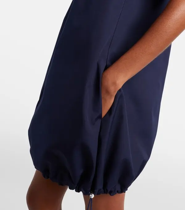 Prada Sleeveless Polo Dress With Zipped Front And Drawstring Hem