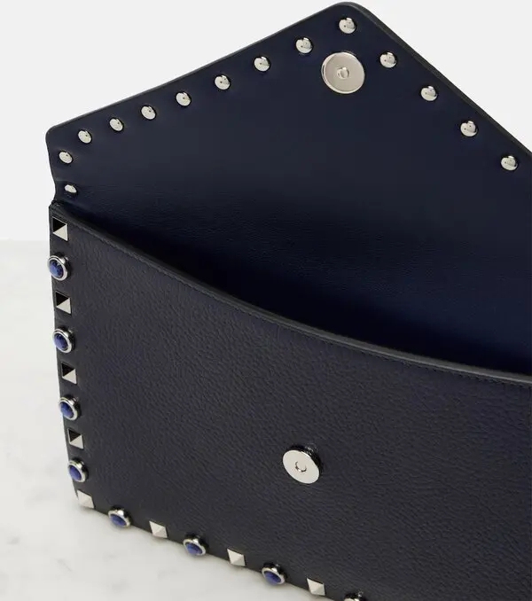 Valentino Garavani Rockstud Medium Pouch - Blue