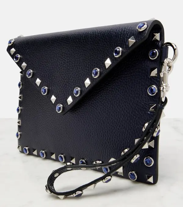 Valentino Garavani Rockstud Medium Pouch - Blue