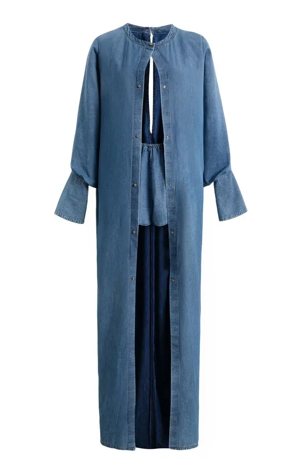 DARKPARK Kasia Long Denim Shirt - Blue