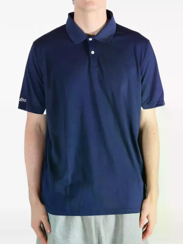 MALBON Evergreen Paneled Performance Pique Polo Shirt