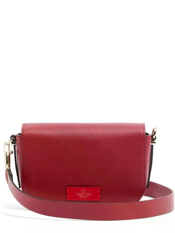 Valentino Garavani Vlogo Walk Small Shoulder Bag In Calfskin - Red