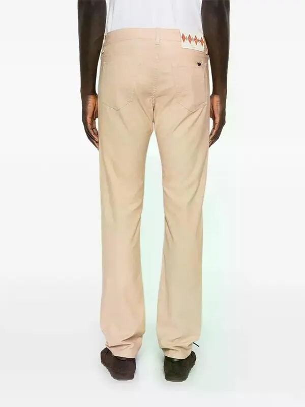 Jacob Cohen Bard Logo-patch Straight Leg Trousers - Neutrals