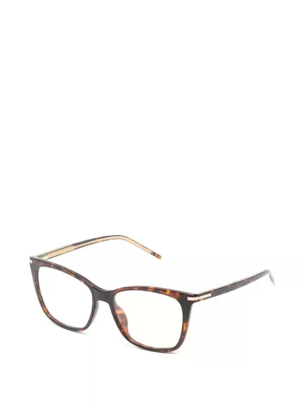BOSS Tortoiseshell-effect Rectangle-frame Glasses