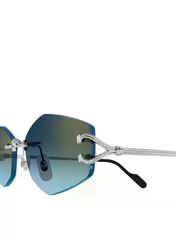 Cartier Rimless Geometric-frame Sunglasses