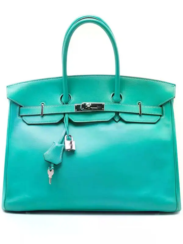 Hermès Swift Birkin Retourne 35 Handbag - Blue