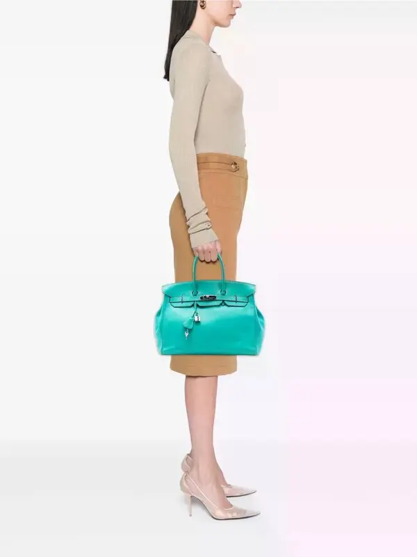 Hermès Swift Birkin Retourne 35 Handbag - Blue