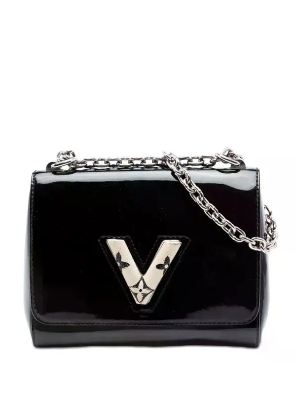 LOUIS VUITTON Vernis Monogram Twist Pm Crossbody Bag - Black